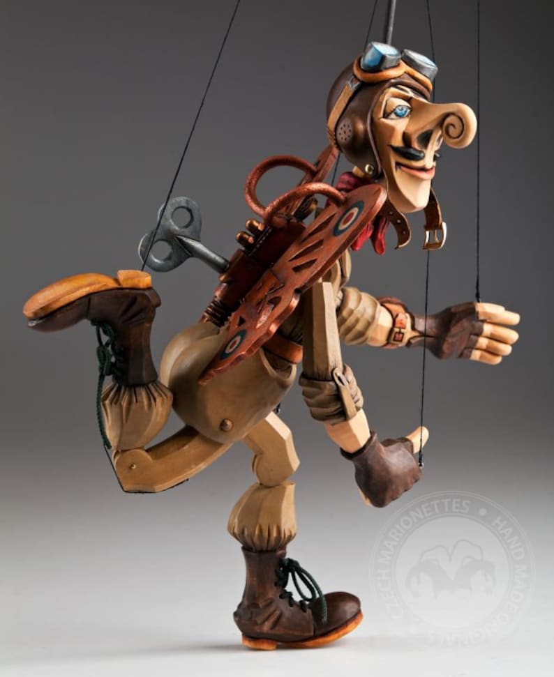 Butterfly Pilot – Wooden Art Marionette Puppet From Zoo Sapiens ...