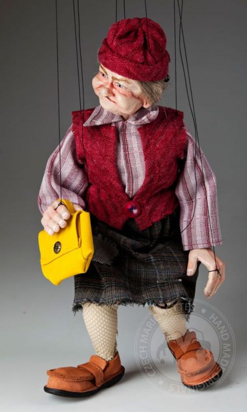Old Lady Fanny awesome Puppet by Czech Marionettes | Etsy