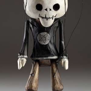 Cute Devil Skeleton – a Hand Carved String Puppet With Completely ...