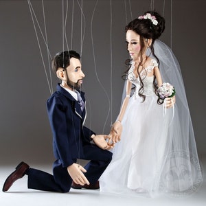 Wedding Portrait Marionettes Made Based on a Photo - 24 Inches Tall ...
