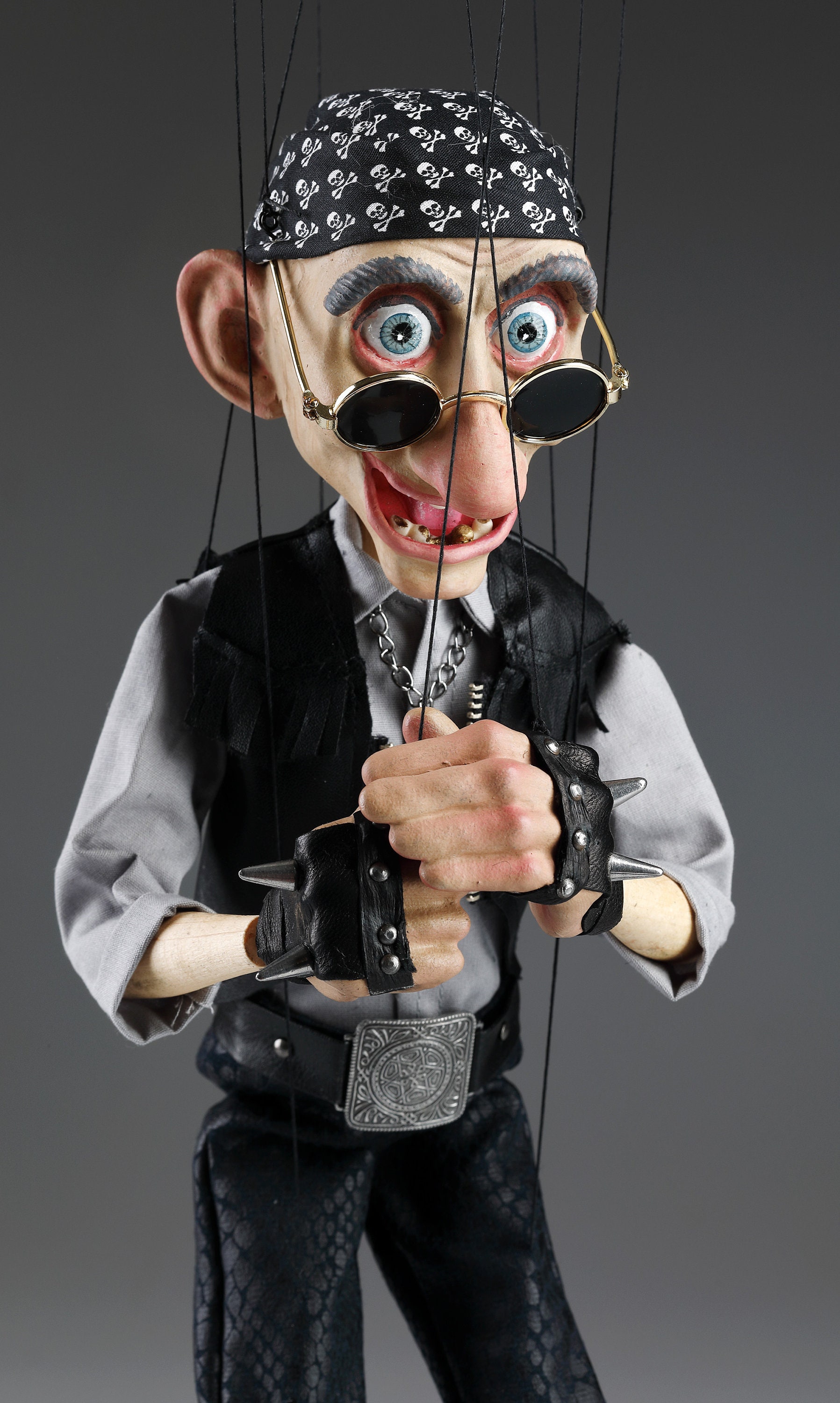 Motor-biker Bob Marionette, 18 Inches (45 Cm) Tall String Puppet - Etsy