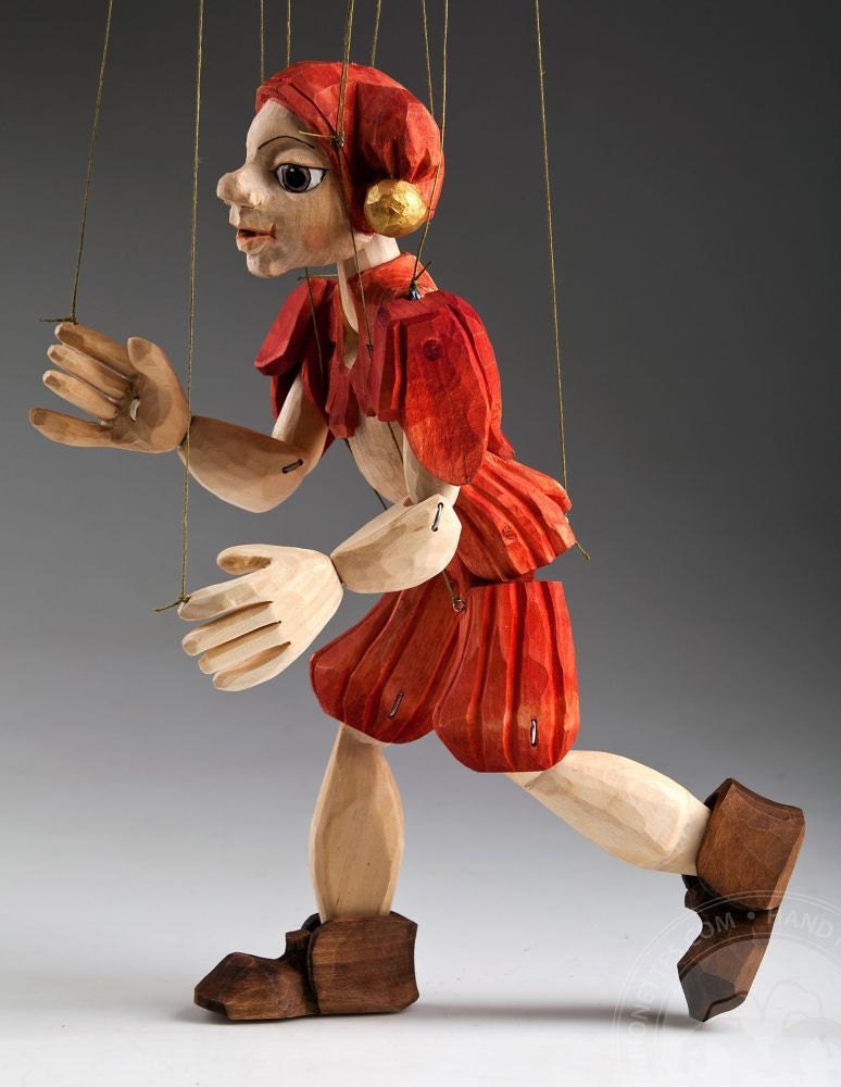 Awesome Jester – Wooden Hand-carved String Puppet - Etsy