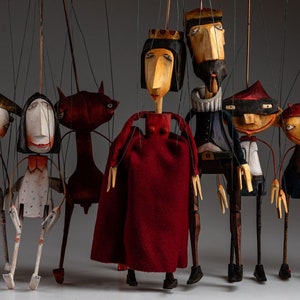 Friendly Angel - Wooden Hand-carved Marionette - Etsy