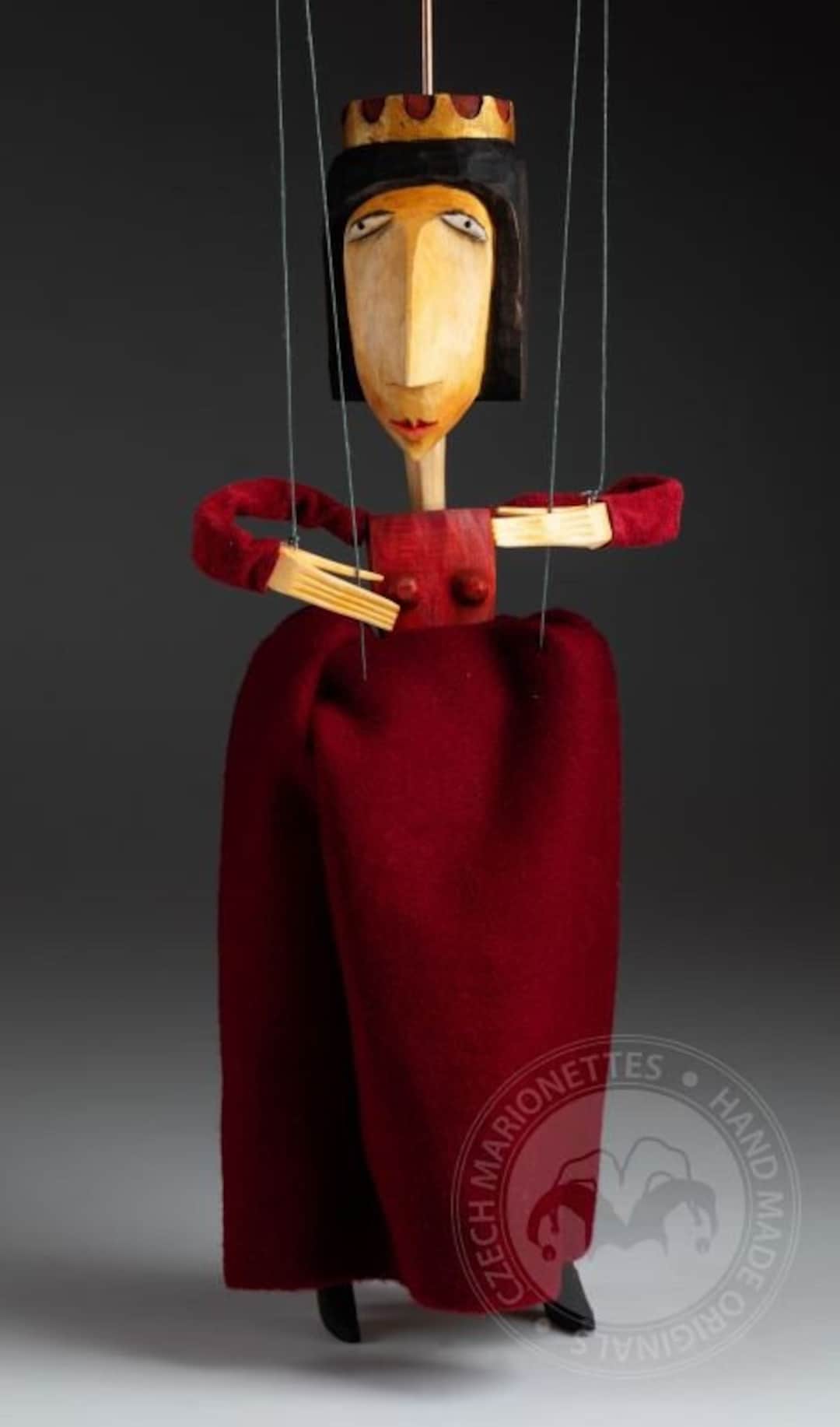 Lovely Queen - Wooden Hand-carved Marionette - Etsy