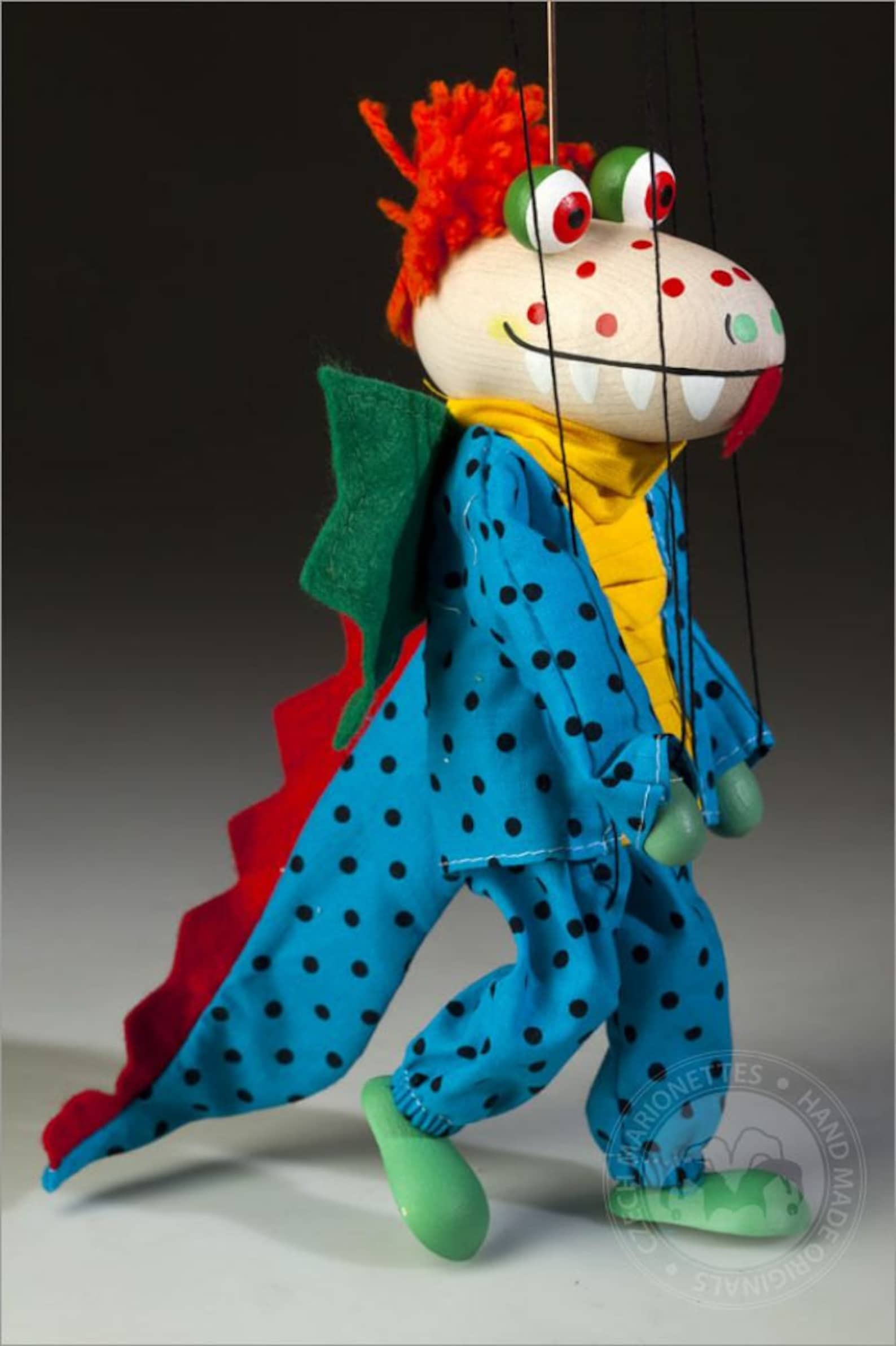 Coloured Dragon Marionette Puppet for Children With Fantasy - Etsy