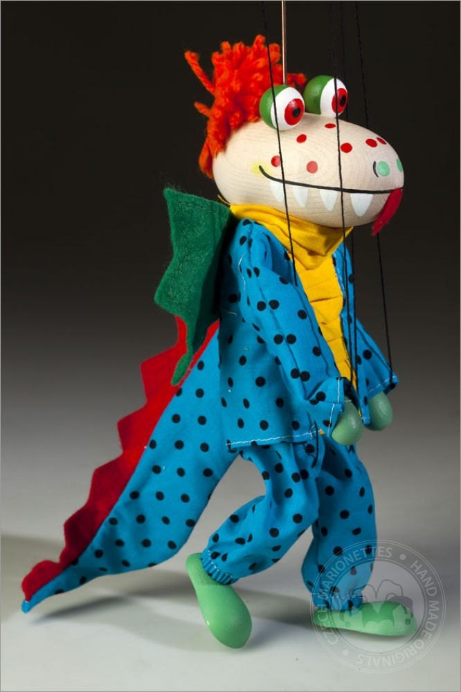 Coloured Dragon Marionette Puppet for Children With Fantasy - Etsy ...