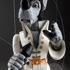 Wolf Elvis - Performance Czech Marionette - Handmade String Puppet - Etsy