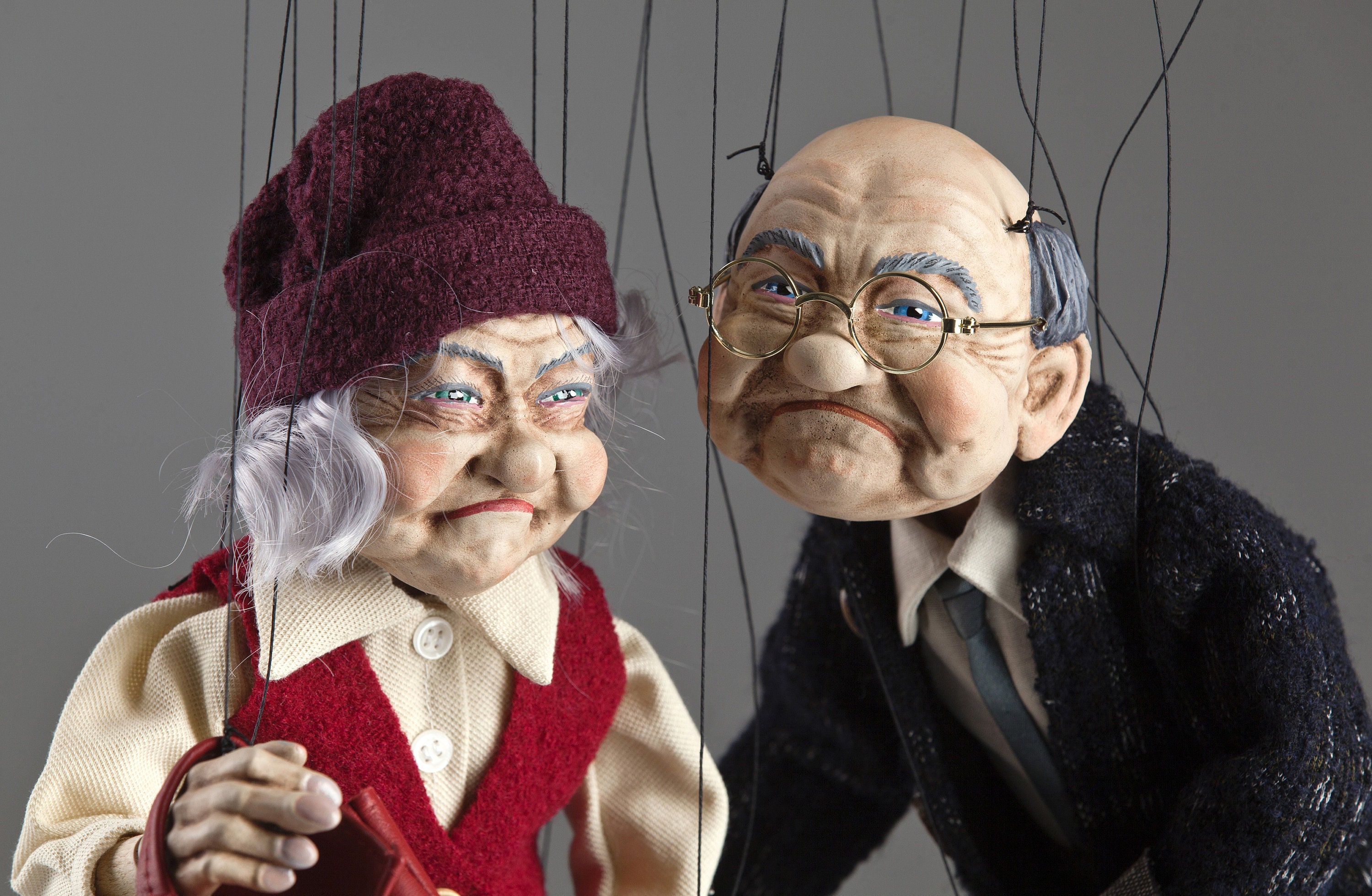 Old Couple Fanny and Joe Czech Marionettes Puppets - Etsy UK