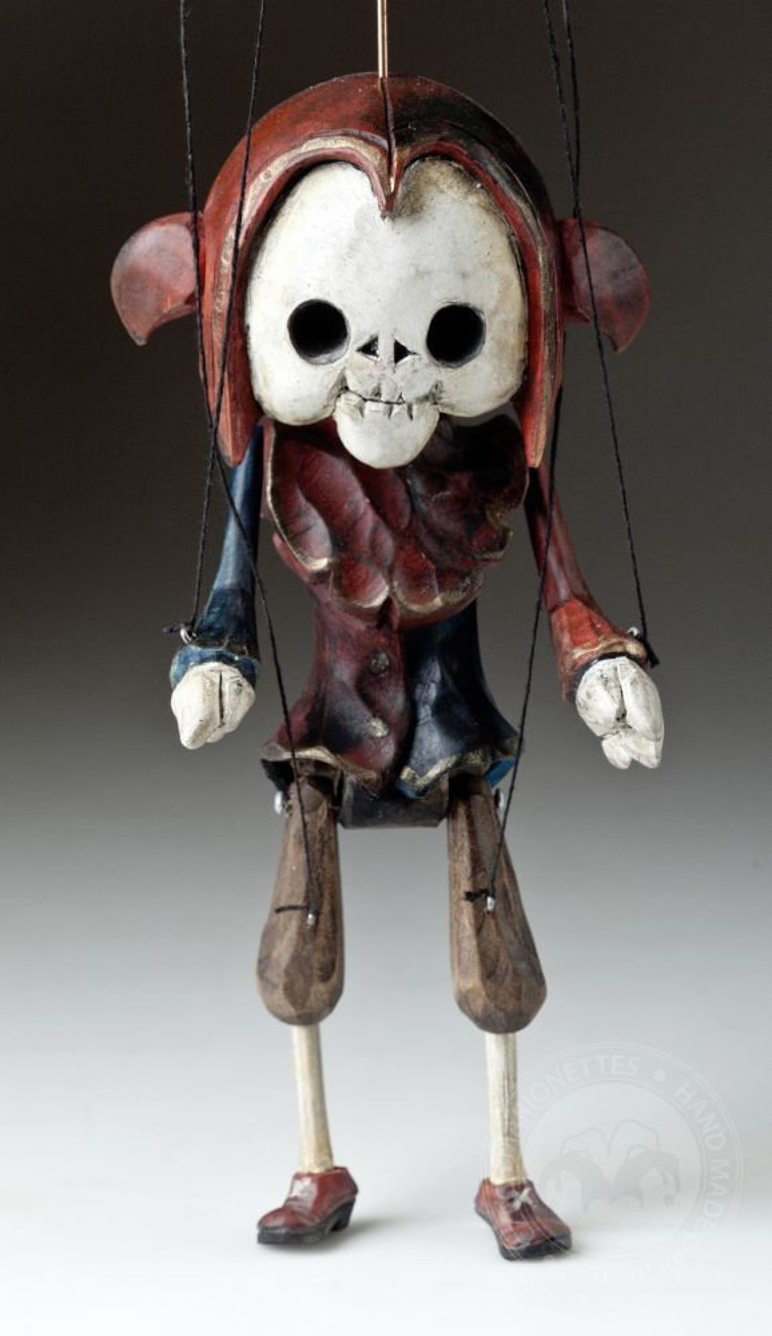 Superstar Jester Skeleton Marionette 11 Inches Wooden | Etsy