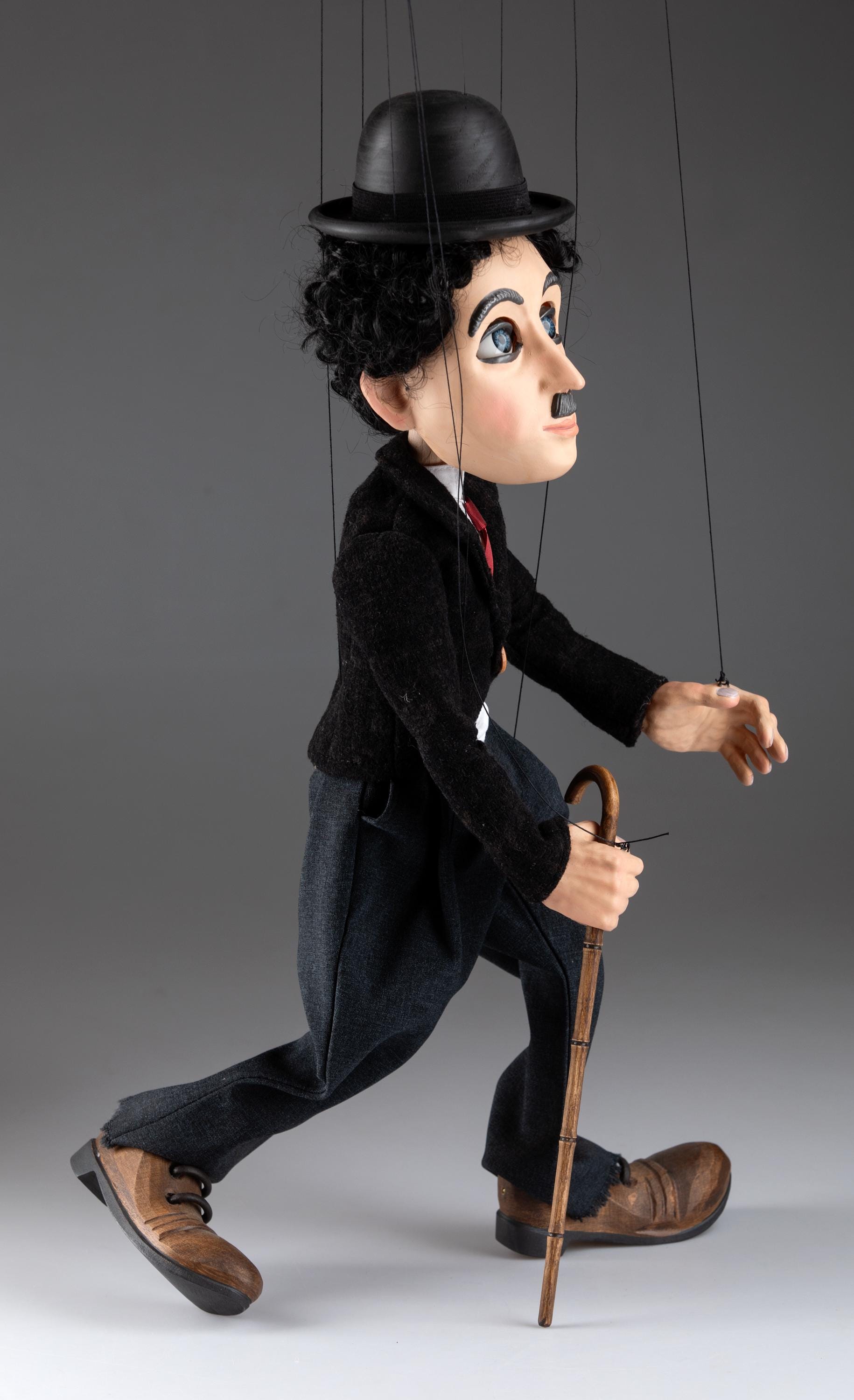 Charlie Chaplin Marionette Puppet: Hand-carved Czech Wood Toy (28 Inch ...