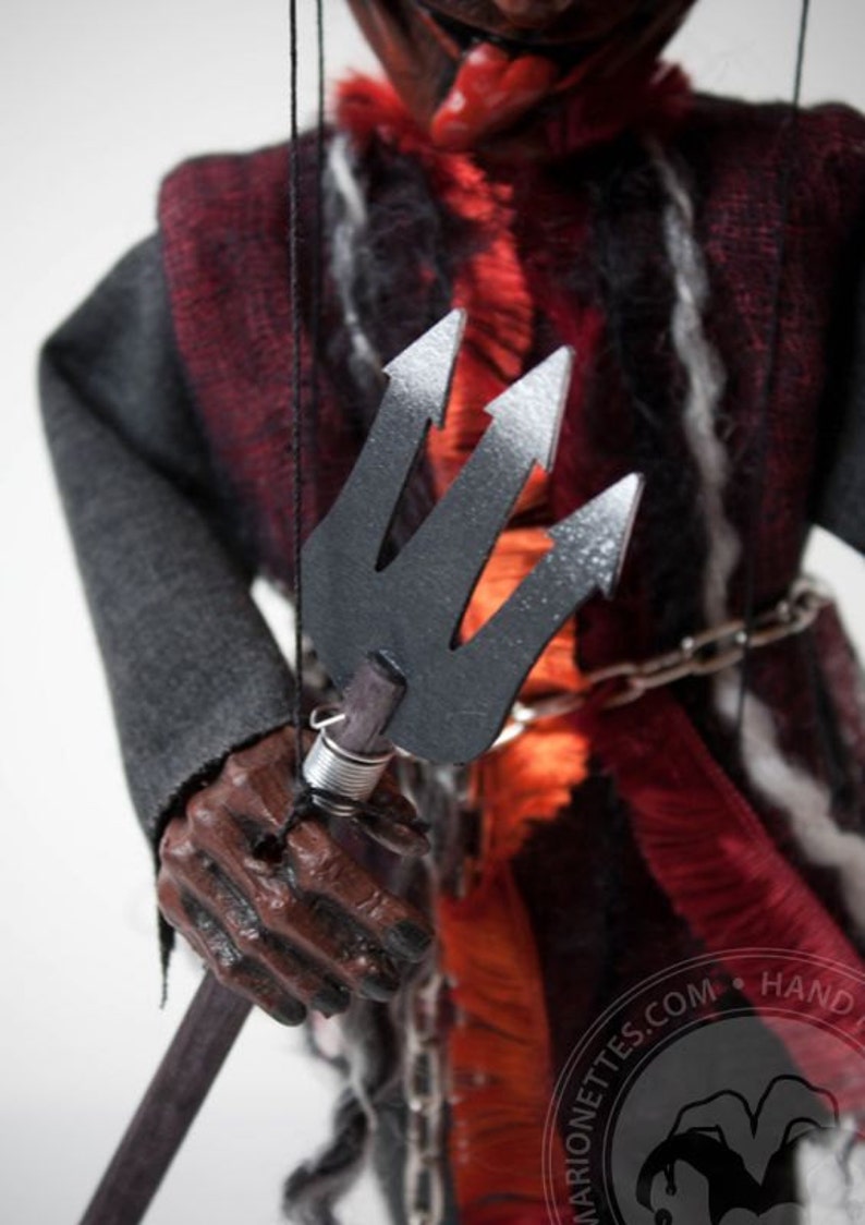 Devil Czech Marionette Puppet - Handmade Figurine From Pargue - Etsy