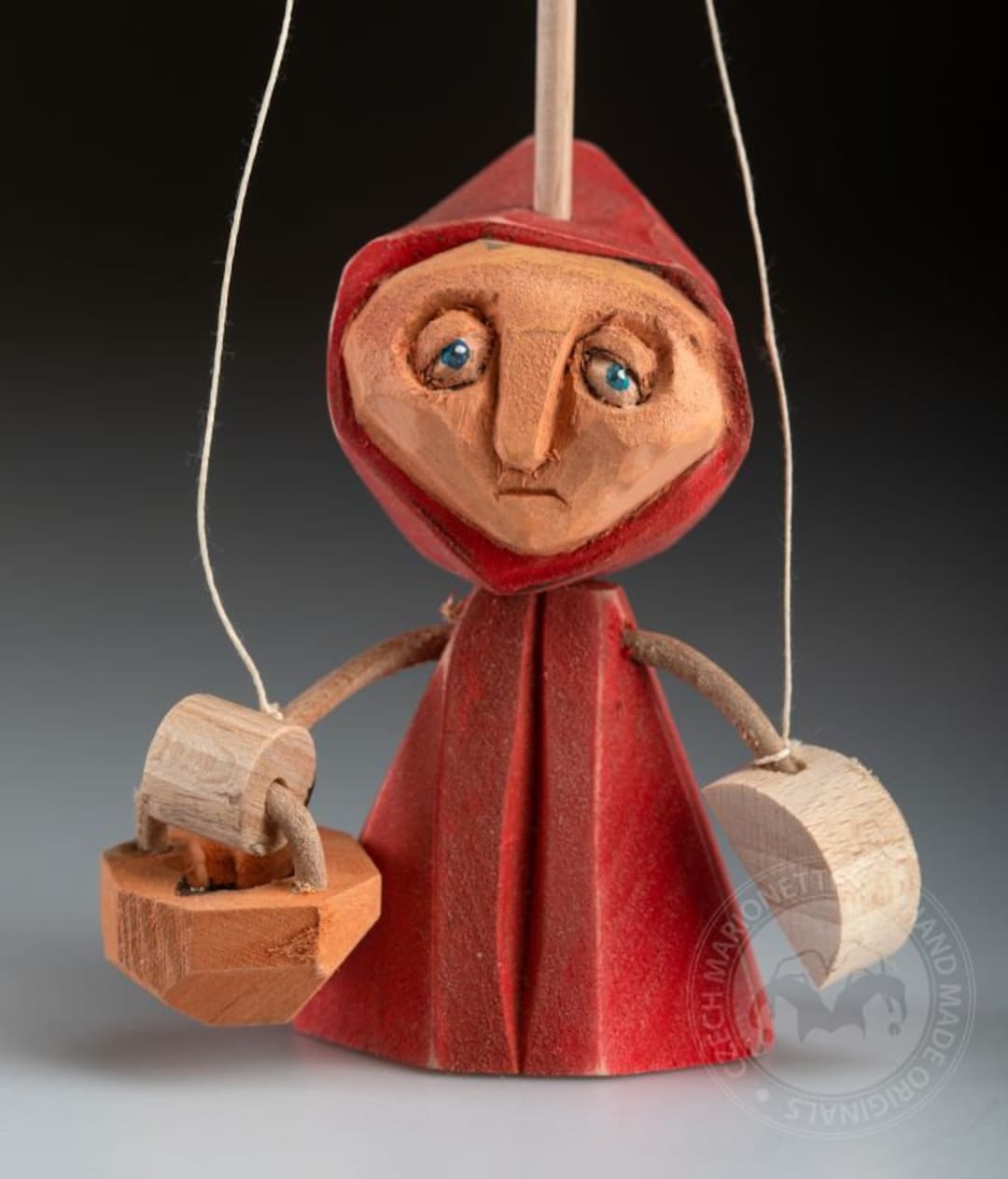Little Red Riding Hood - Wooden Hand-carved Standing Puppet - Etsy
