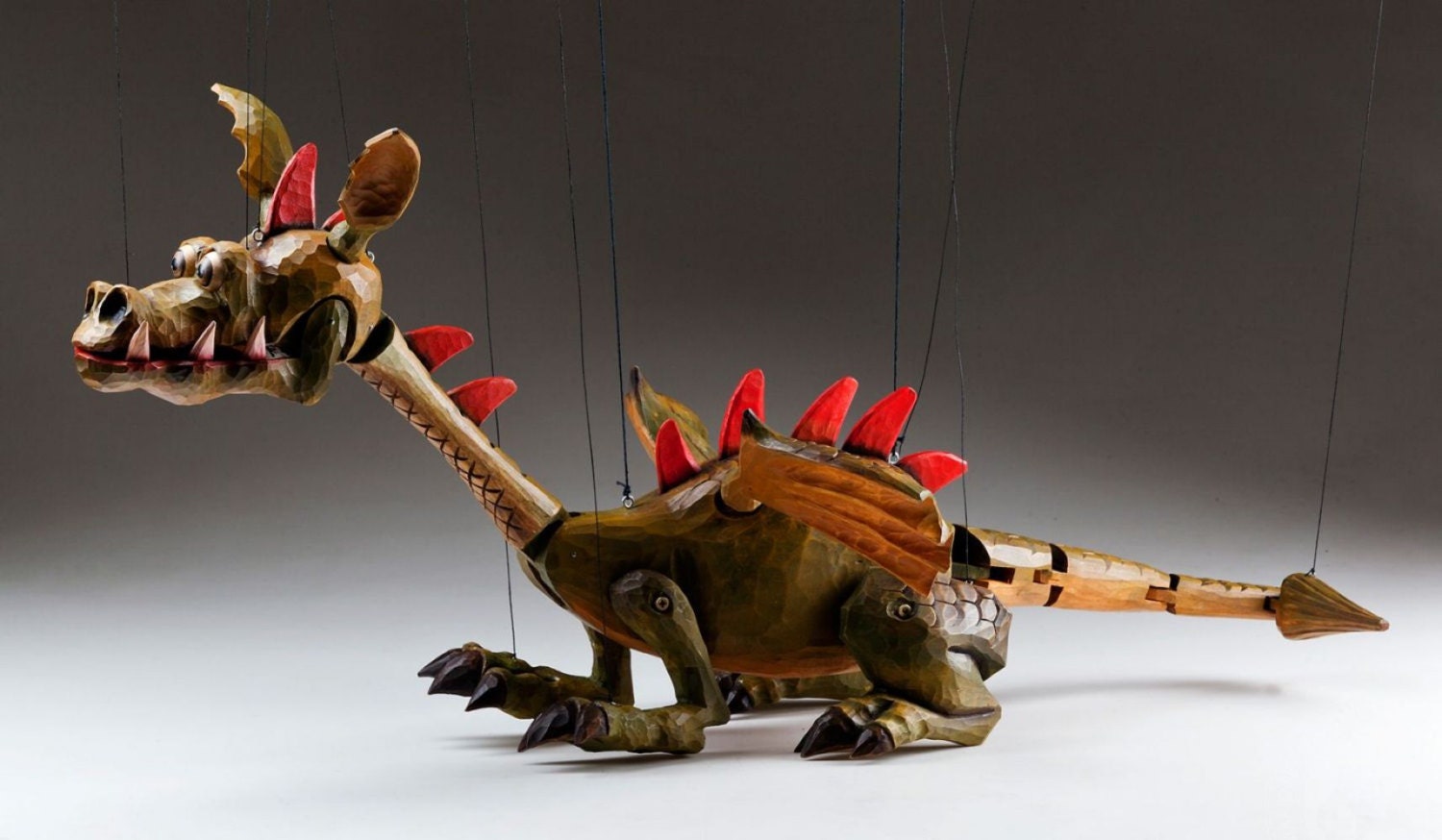 Dragon Spike Hand-carved Marionette Puppet | Etsy