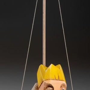 King - Wooden Hand-carved Standing Puppet - Etsy