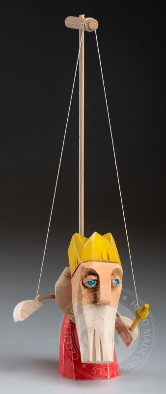 King - Wooden Hand-carved Standing Puppet - Etsy
