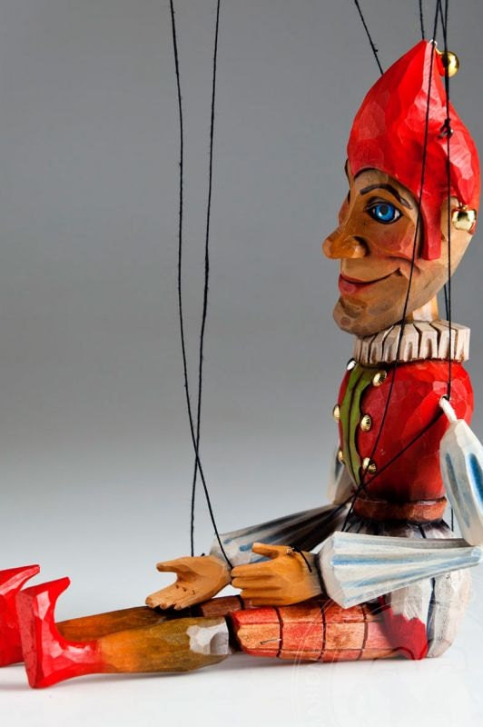 Marionette Jester from CzechMarionettes traditional hand | Etsy