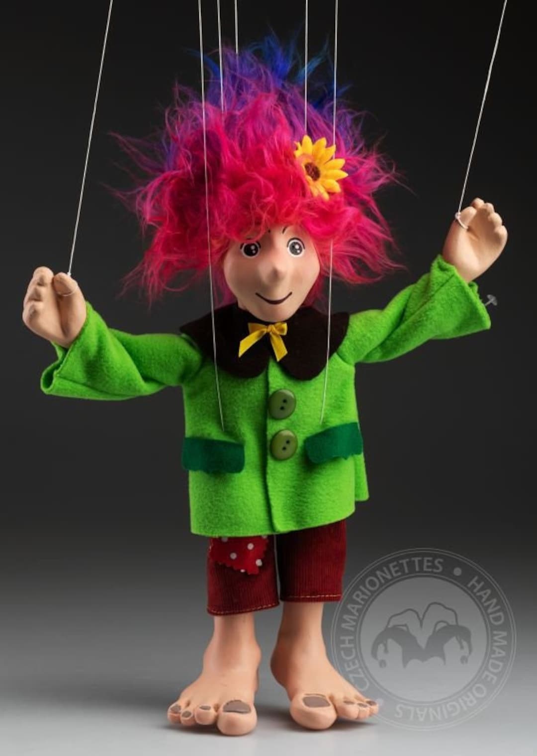 Troll - Colorful Marionette Puppet - Etsy