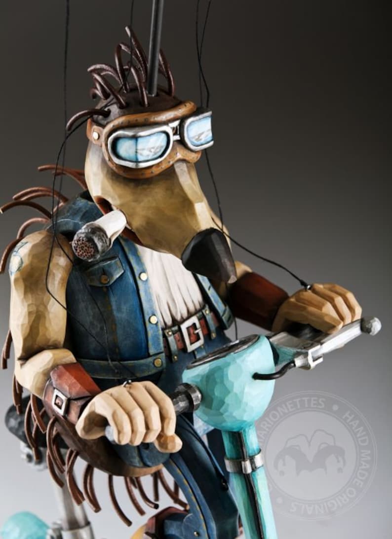 Amazing Scooter Hedgehog String Puppet From Zoo Sapiens - Etsy