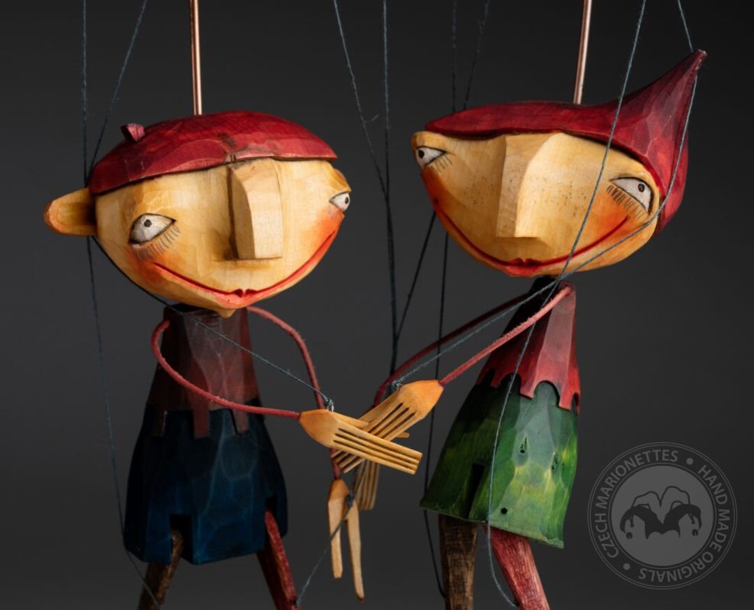 Playful Sprite - Wooden Hand-carved Marionette - Etsy