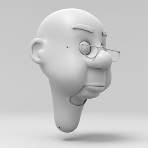 Mr. Bluster, 3D Model Head for 3D Print - Etsy