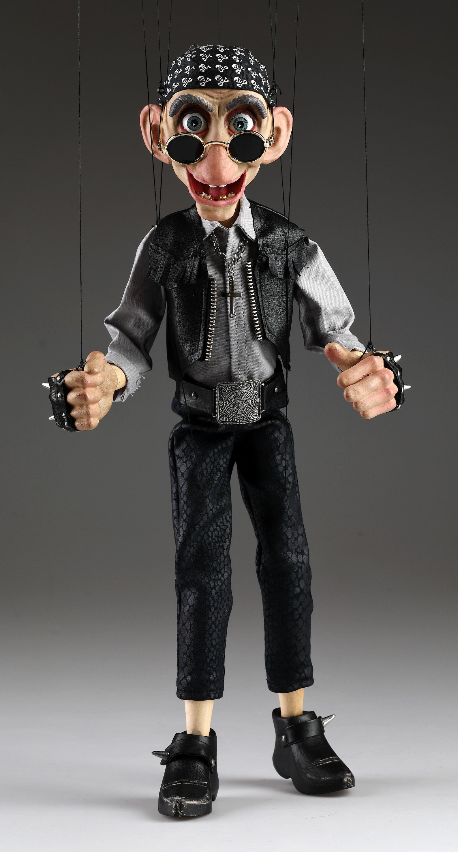 Motor-biker Bob Marionette 18 Inches 45 Cm Tall String - Etsy