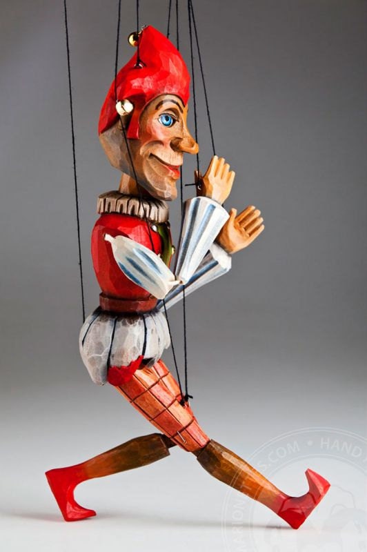 Marionette Jester from CzechMarionettes traditional hand | Etsy