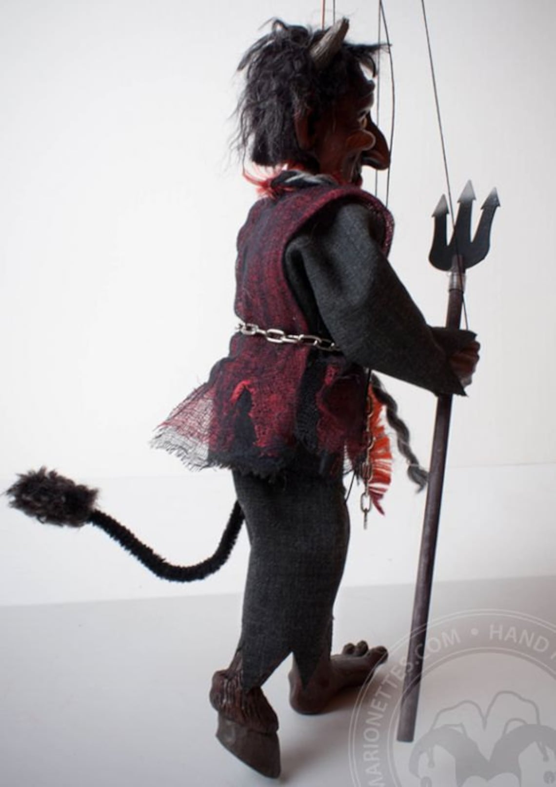 Devil Czech Marionette Puppet - Handmade Figurine From Pargue - Etsy