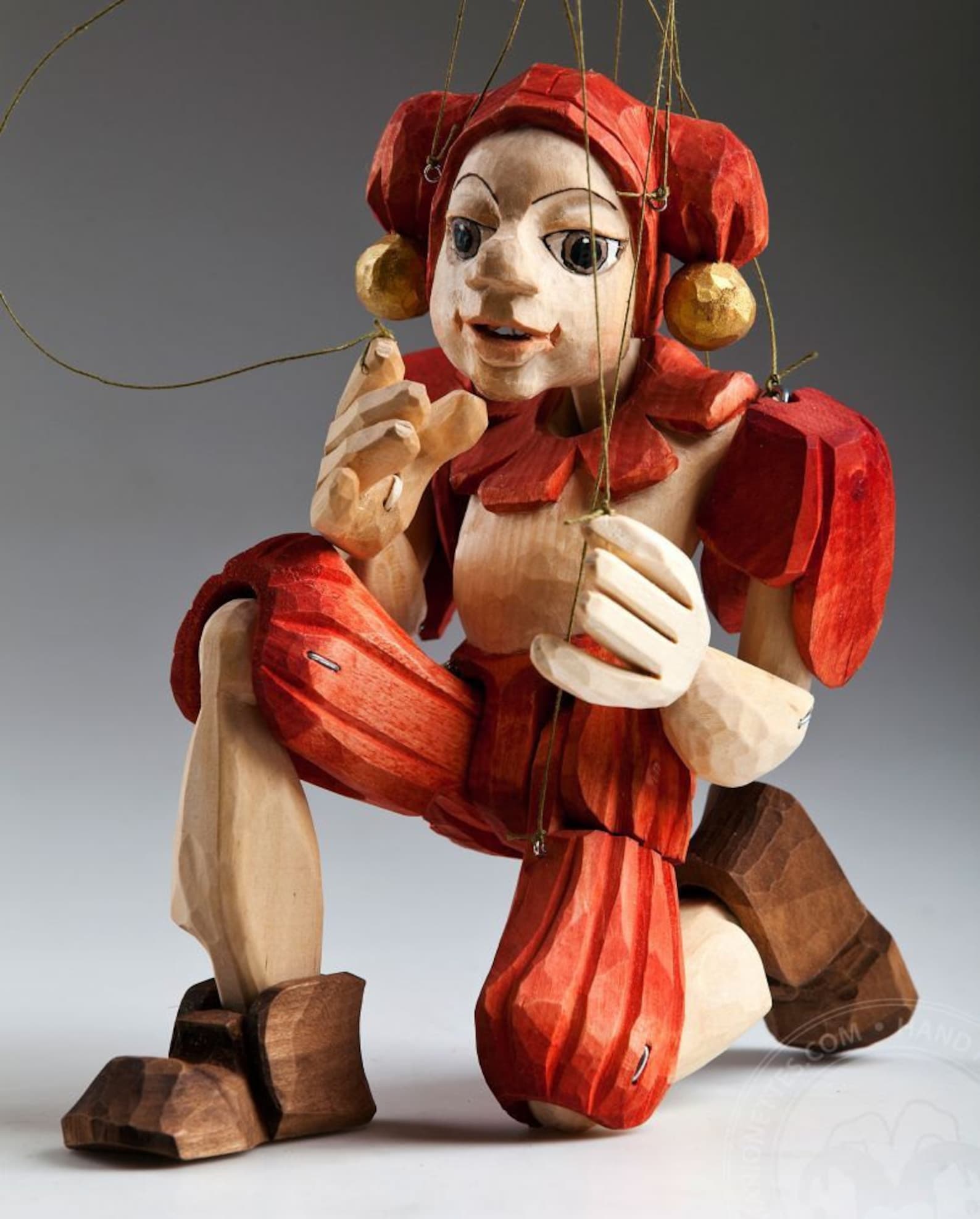 Jester Middle Wooden Marionette | Etsy