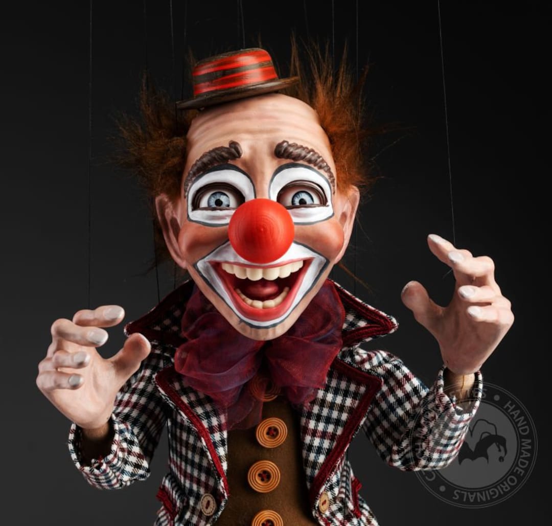 Laughing Clown Czech Marionette Puppet - Etsy