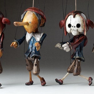 Superstar Jester | Skeleton Marionette | 11 Inches Wooden String Puppet ...