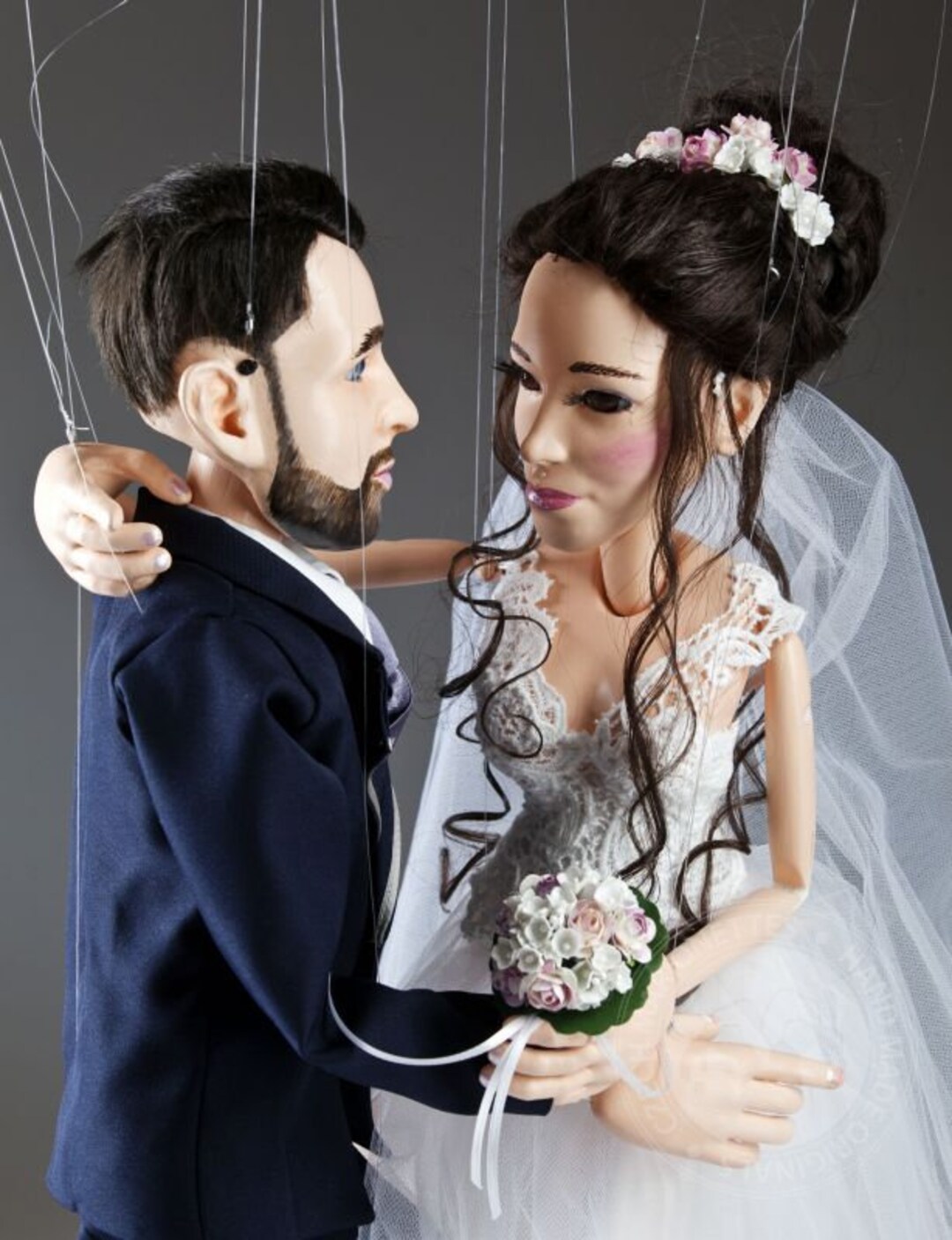 Wedding Portrait Marionettes Made Based on a Photo - 24 Inches Tall ...