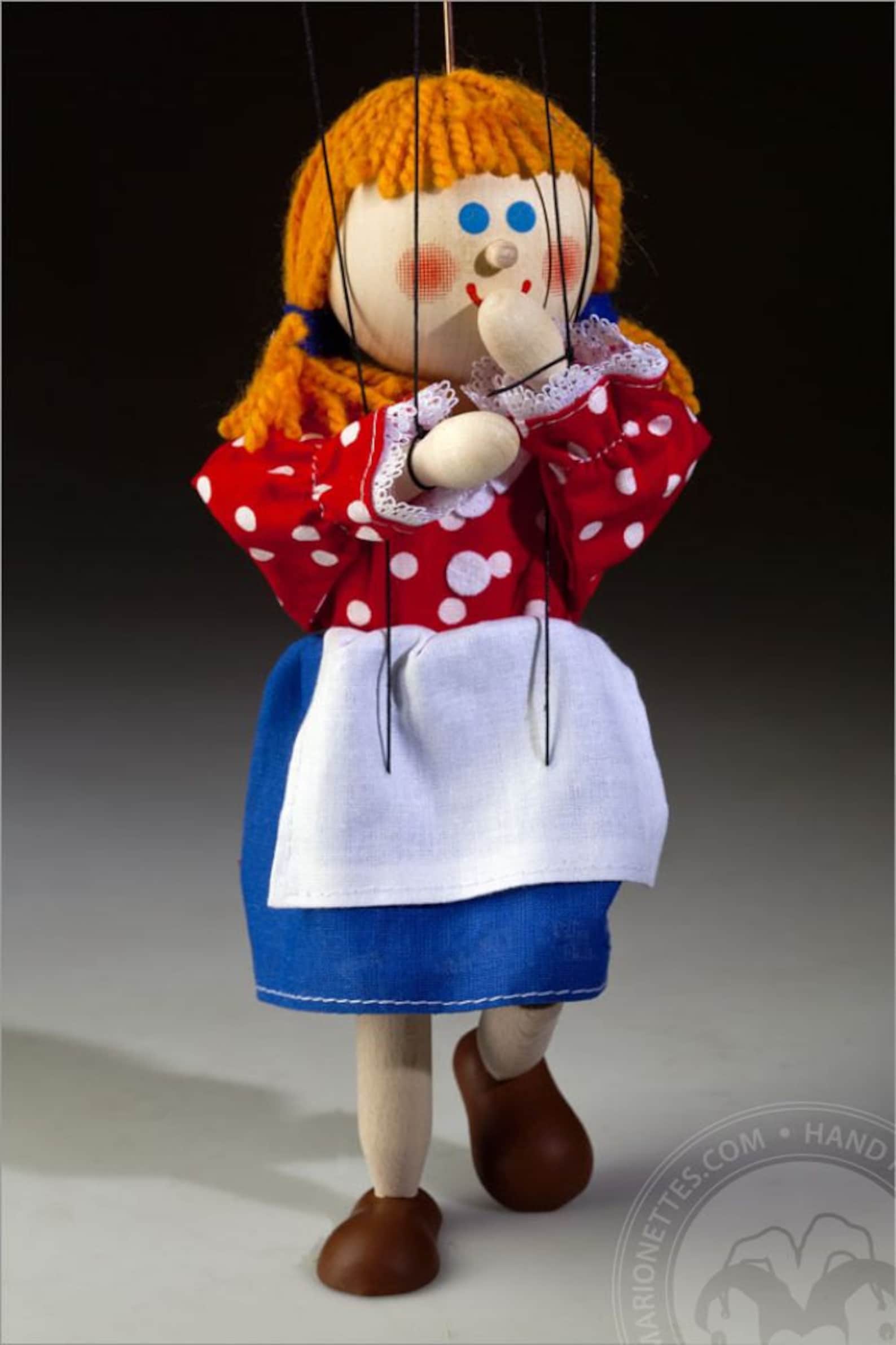 Cute Maria – Wooden String Puppet | Easy-to-play Marionette With a ...