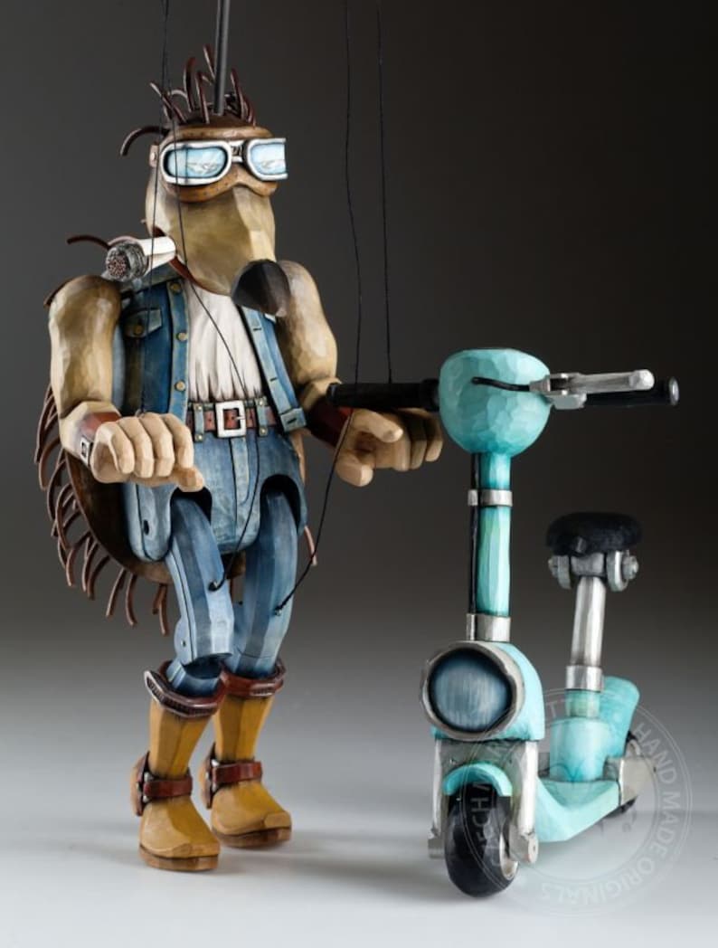 Amazing Scooter Hedgehog String Puppet From Zoo Sapiens - Etsy