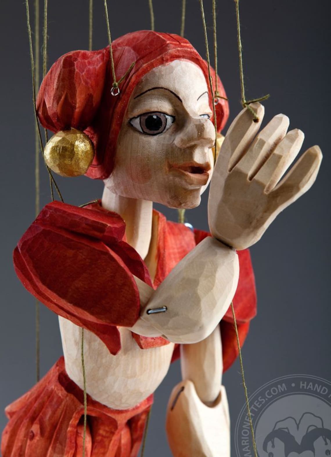 Awesome Jester Wooden Hand-carved String Puppet - Etsy UK