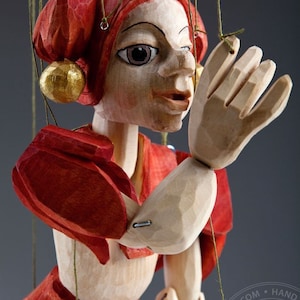 Awesome Jester – Wooden Hand-carved String Puppet - Etsy