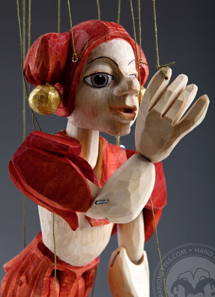 Awesome Jester – Wooden Hand-carved String Puppet - Etsy