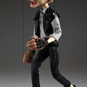 Motor-biker Bob Marionette, 18 Inches (45 Cm) Tall String Puppet - Etsy