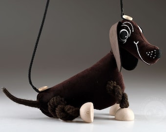 Dog Pepino Soft Toy Velvet Puppet Sausage Dog Dachshund, Handmade Gift ...