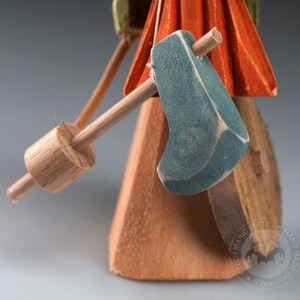 Viking - Wooden Hand-carved Standing Puppet - Etsy