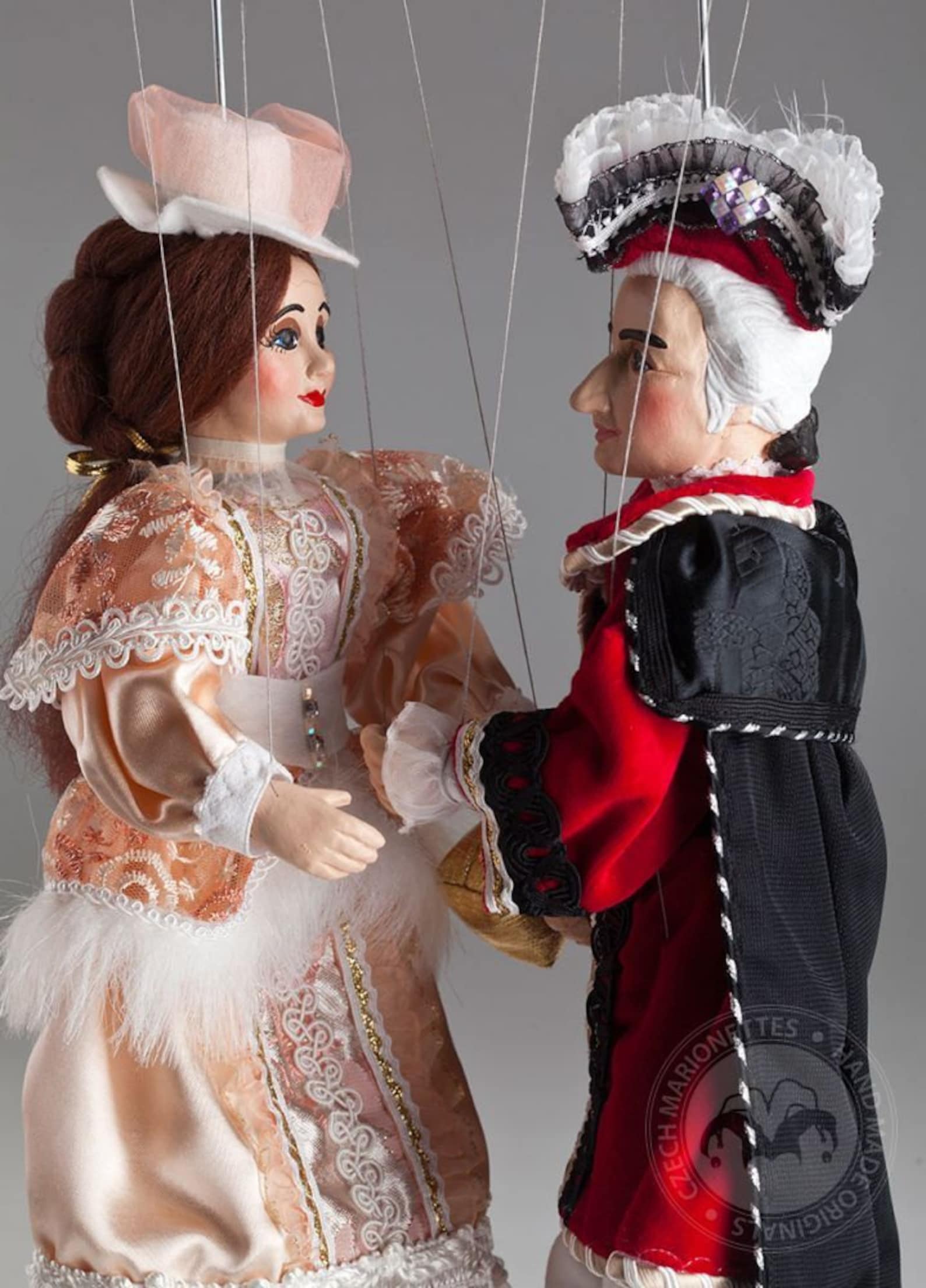 Baroque Couple Marionettes Czech Handmade String Puppets - Etsy