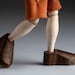 Schoolboy Marionette Puppet: Handmade Puppet, Wooden Legs, Leather Bag ...