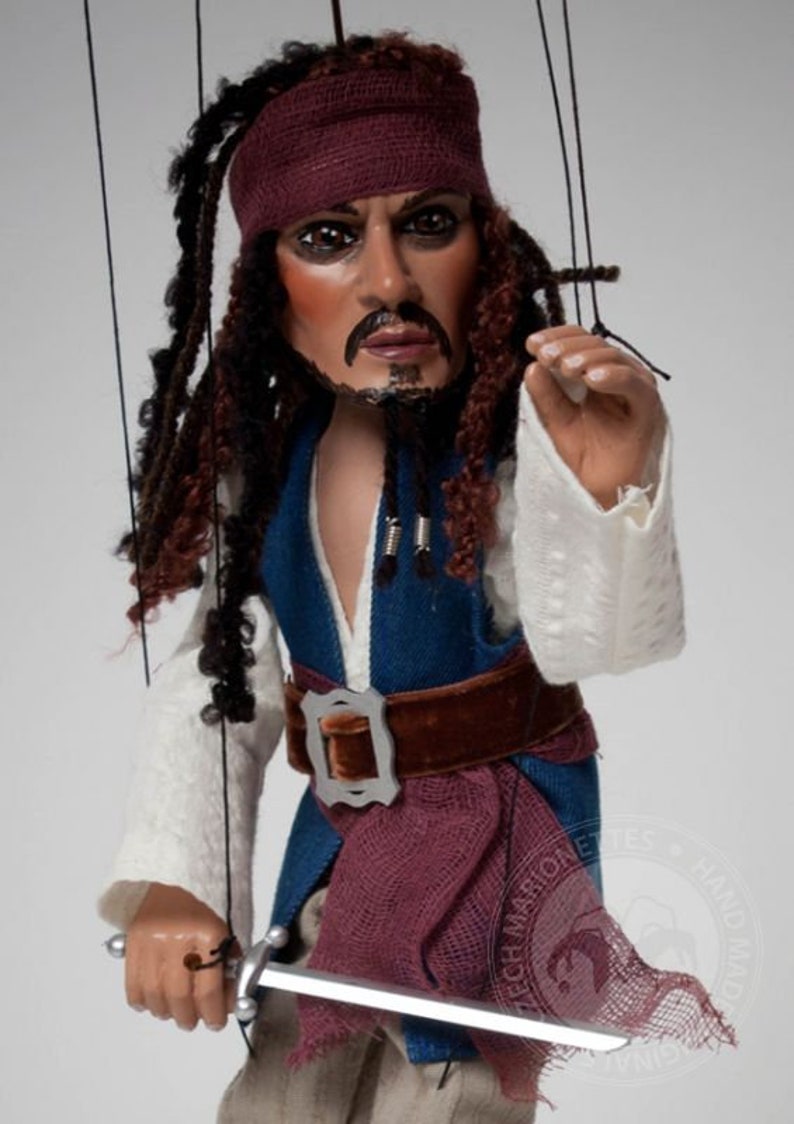 Pirate Czech Marionette Puppet - Handmade Figurine From Pargue - Etsy