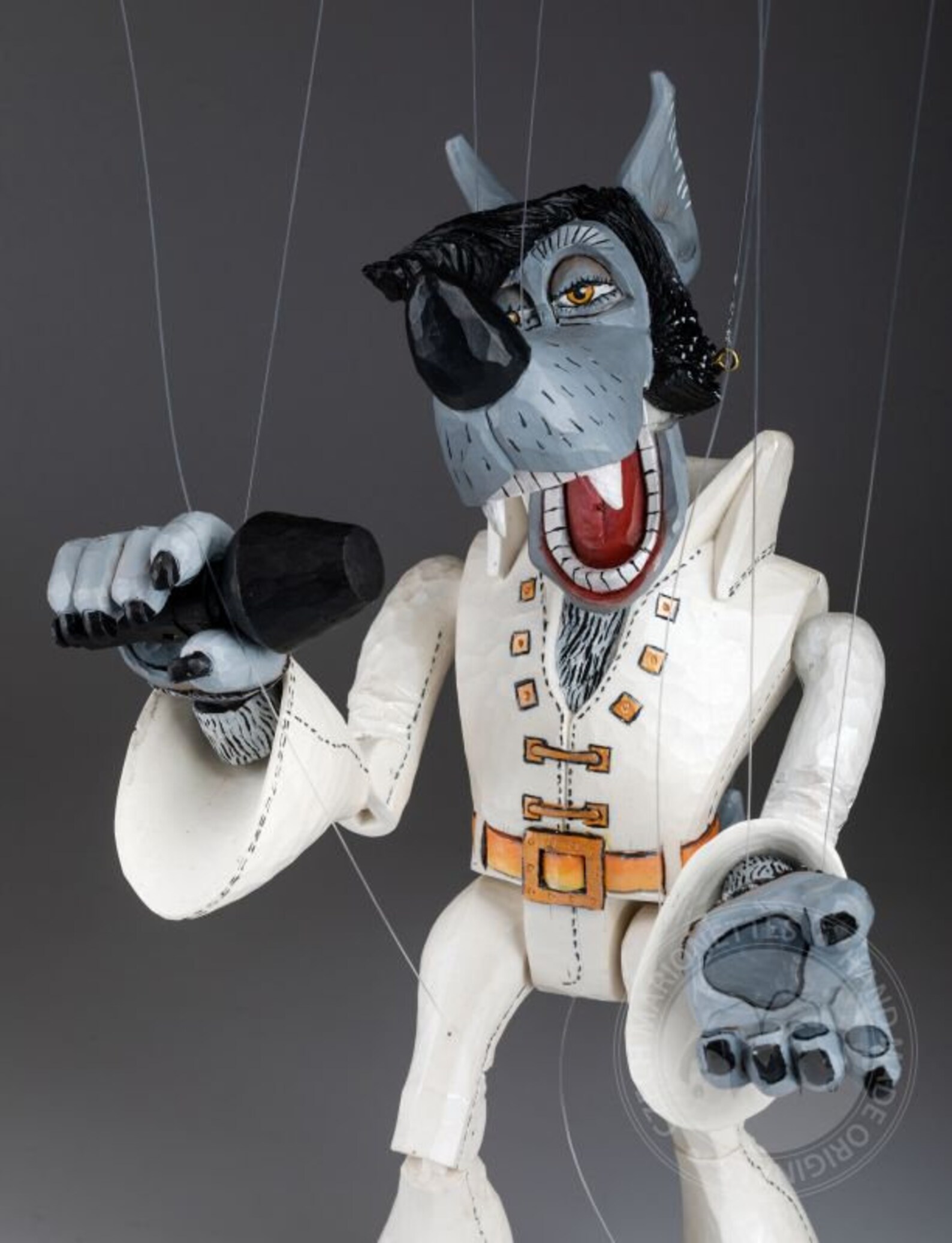 Wolf Elvis - Performance Czech Marionette - Handmade String Puppet - Etsy