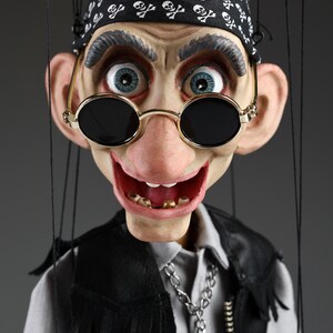 Motor-biker Bob Marionette, 18 Inches (45 Cm) Tall String Puppet - Etsy