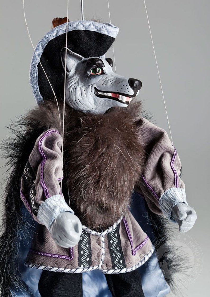 Wolf Marionette Czech Handmade String Puppet - Etsy