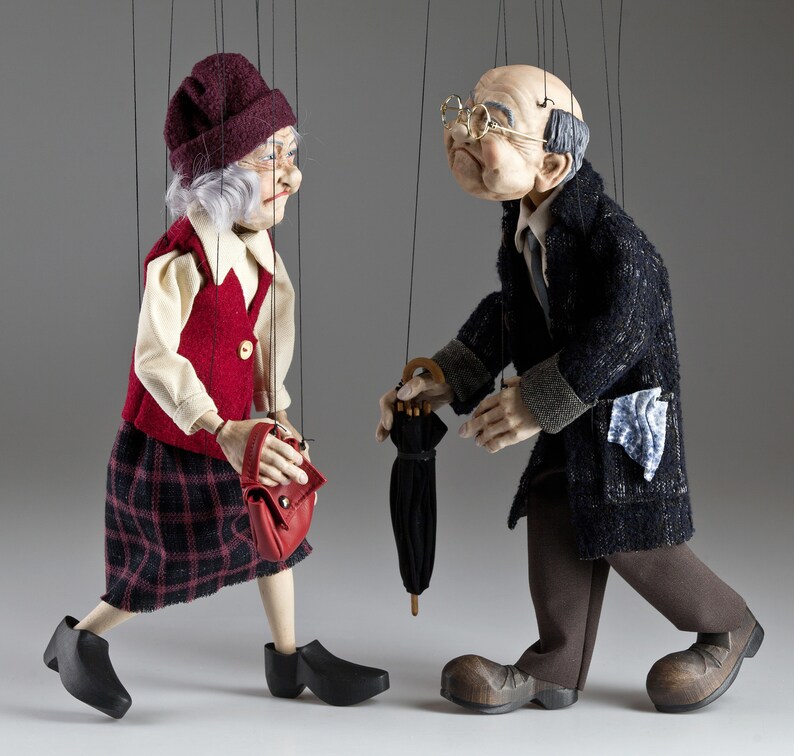 Old Couple Fanny and Joe Czech Marionettes Puppets - Etsy