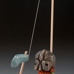 Viking - Wooden Hand-carved Standing Puppet - Etsy