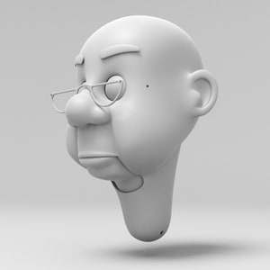 Mr. Bluster, 3D Model Head for 3D Print - Etsy