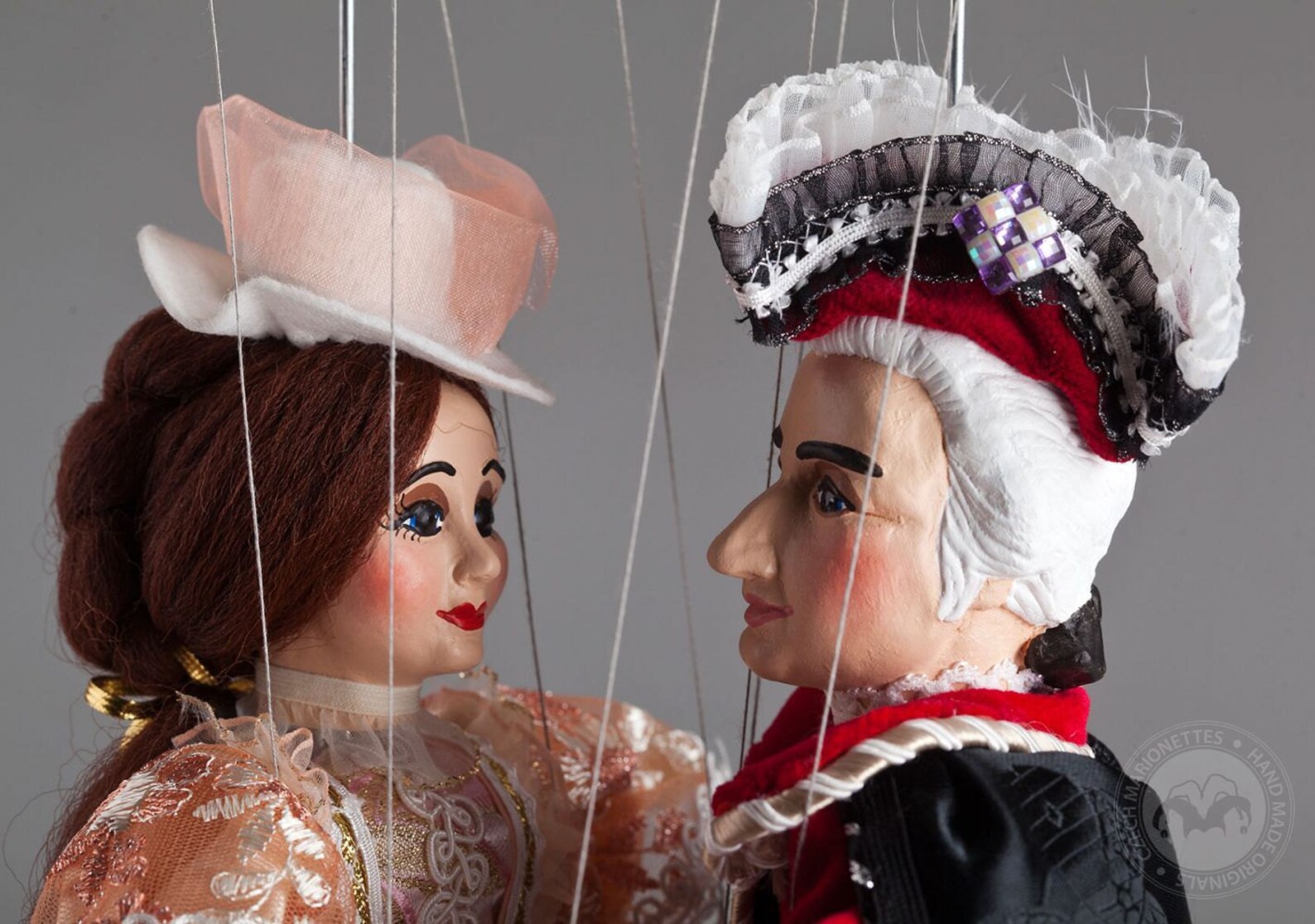 Baroque Couple Marionettes Czech Handmade String Puppets - Etsy