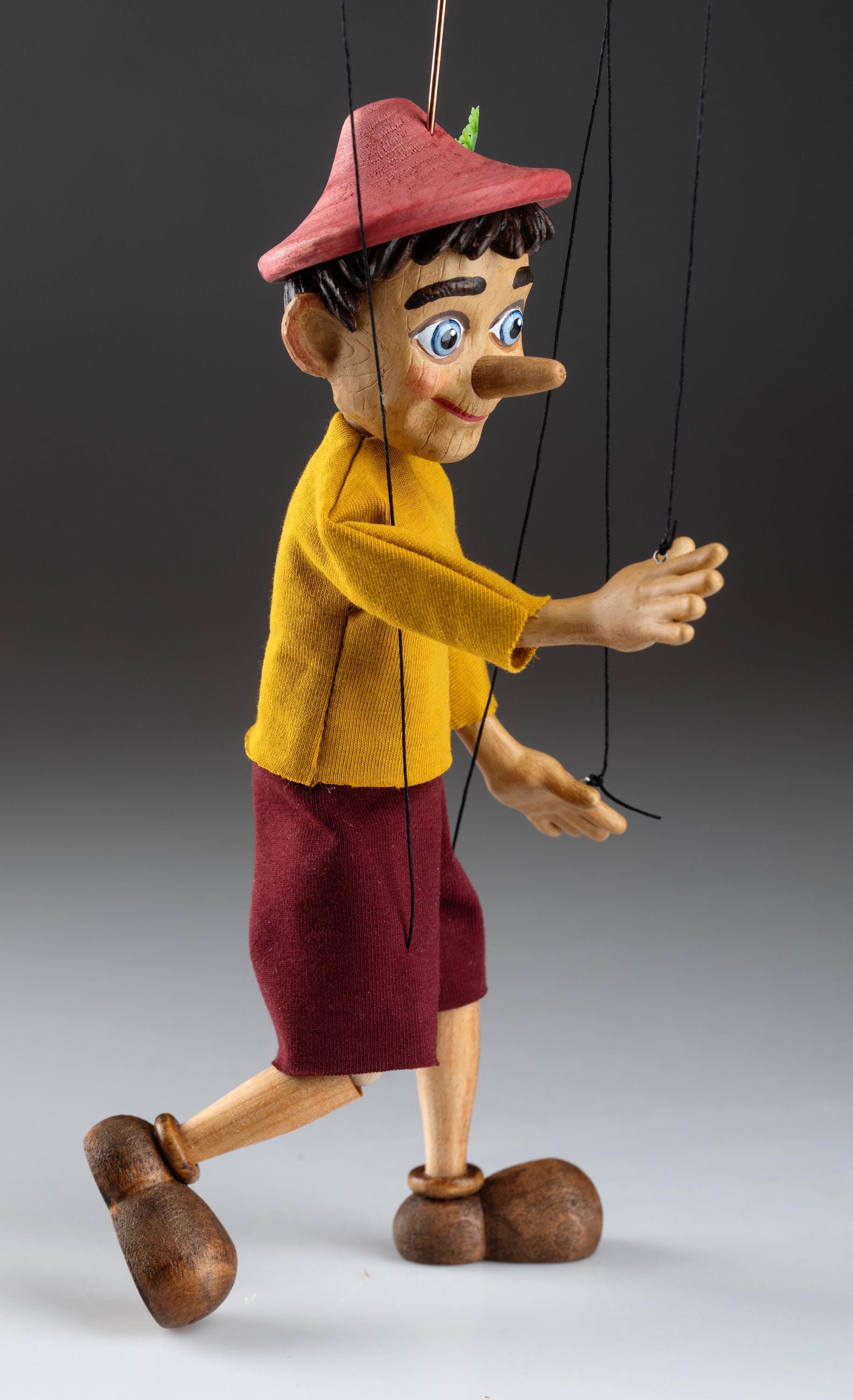 Pinocchio Cartoon Puppet – Czech Hand-made Marionette From Prague - Etsy